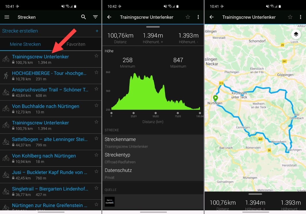 komoot mit Garmin verbinden & synchronisieren » Connect Schnittstelle
